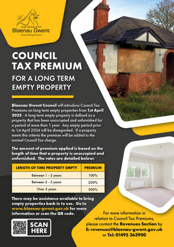 Council Tax Premium for Long Term Empty Property | Blaenau Gwent CBC